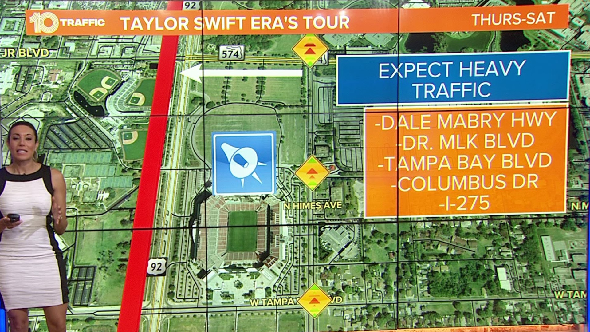 Taylor Swift traffic expected to be backed up: See other routes | wtsp.com