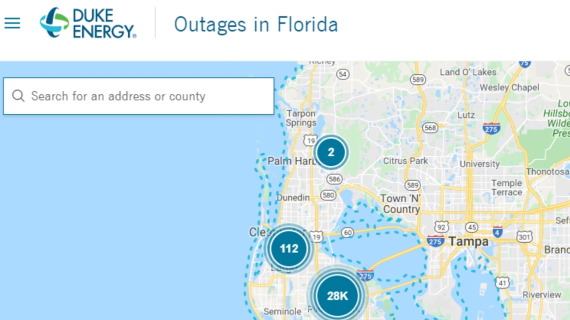 Duke energy customers in Pinellas County don't have electricity | wtsp.com
