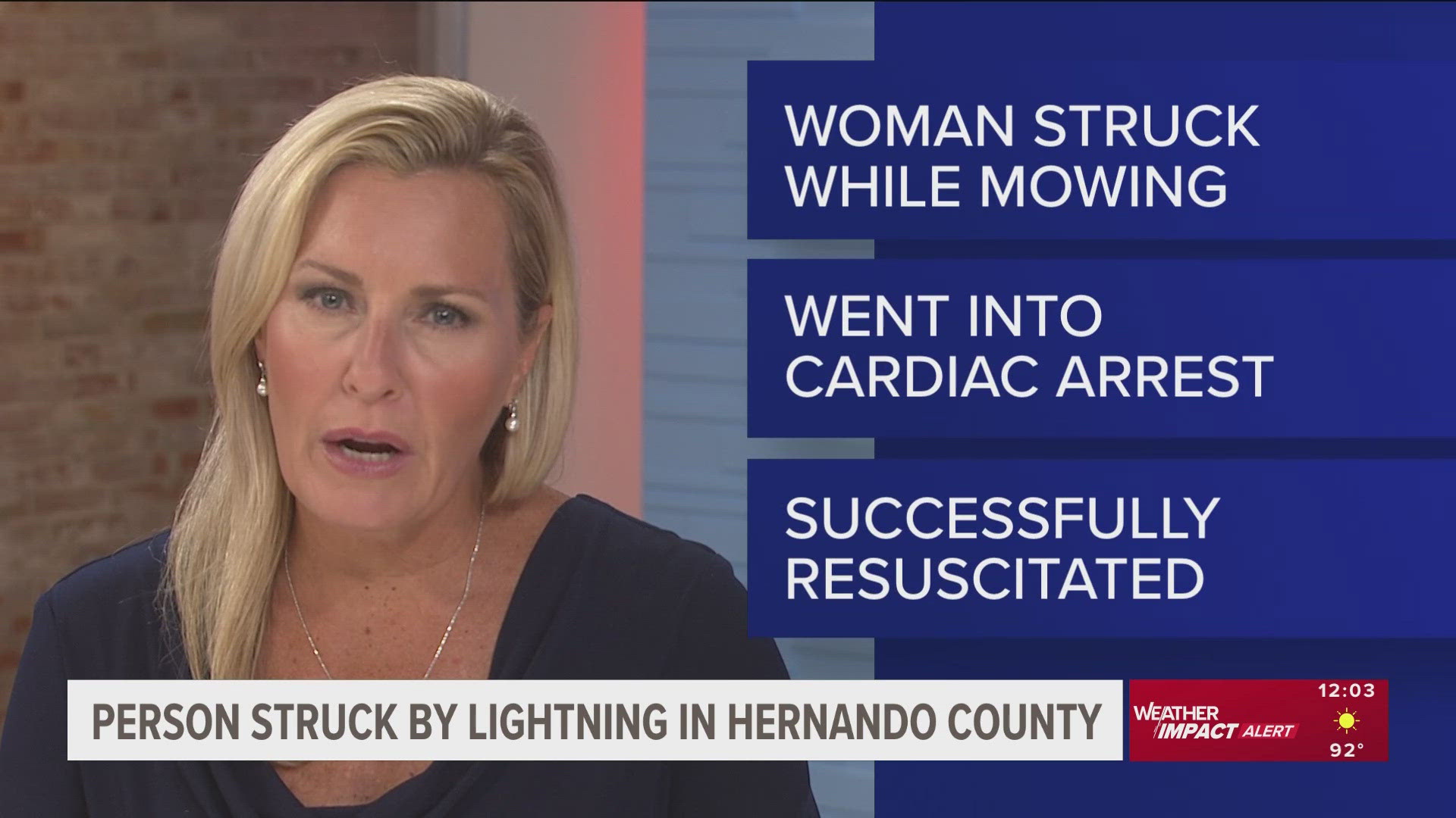 Woman gets struck by lightning while mowing lawn in Hernando County ...