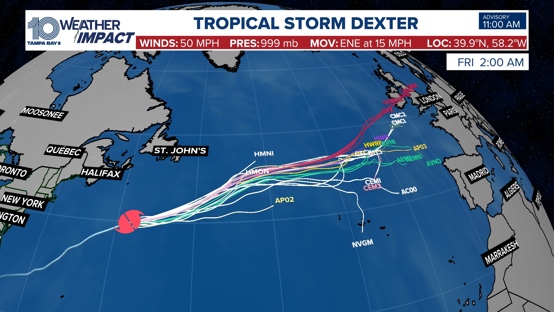 Tropics update: Tracking Tropical Storm Dexter, other systems | wtsp.com