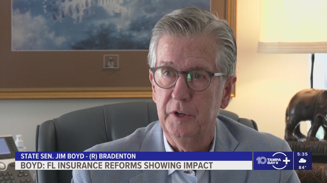 State Senator Jim Boyd says Florida insurance reforms are showing ...