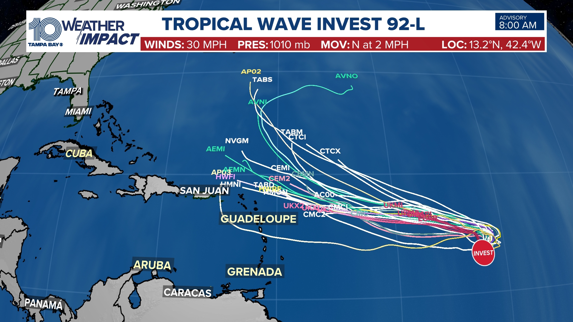 Disturbance along Gulf of Mexico shows high chance of development | wtsp.com