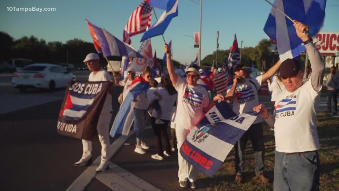 Cuban Americans rally together against oppression and communism | wtsp.com