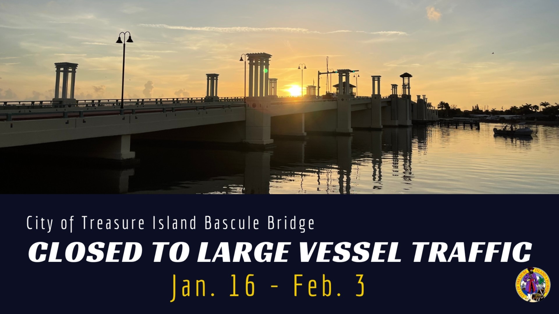 Treasure Island Bascule Bridge to close to large boats, ships | wtsp.com