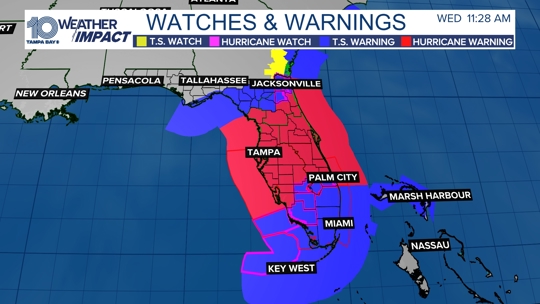 Track Hurricane Milton: Forecast cone, alerts | wtsp.com