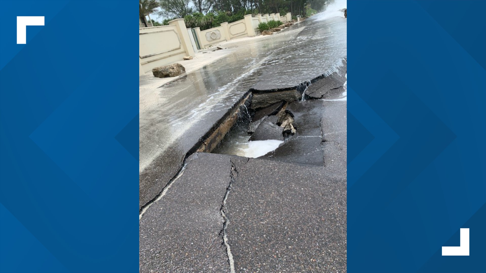 Severe waves damage, close Sarasota roadway | wtsp.com