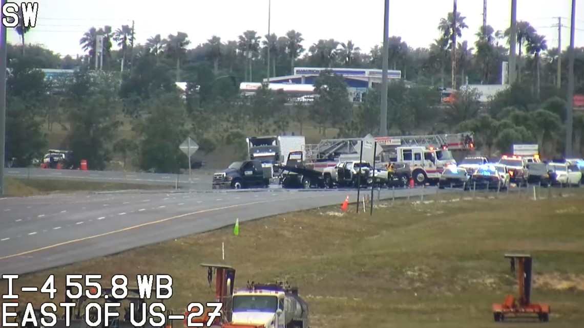 Traffic crash on I-4 at US 27 in Polk County causes lane closure | wtsp.com