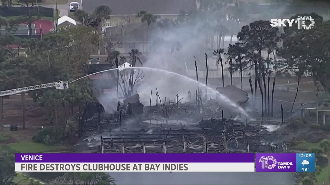 Fire destroys clubhouse at Bay Indies in Venice | wtsp.com