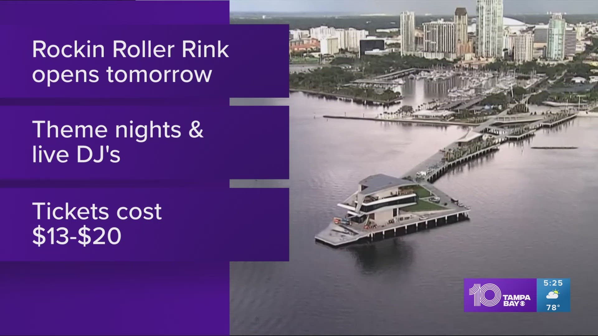 Pop-up roller rink opening at St. Pete Pier | wtsp.com