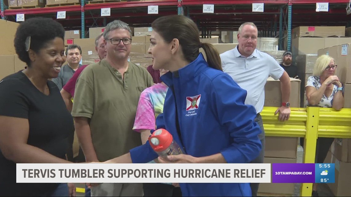 First Lady Casey DeSantis partners with Tervis for tumbler to benefit Hurricane Ian relief ...