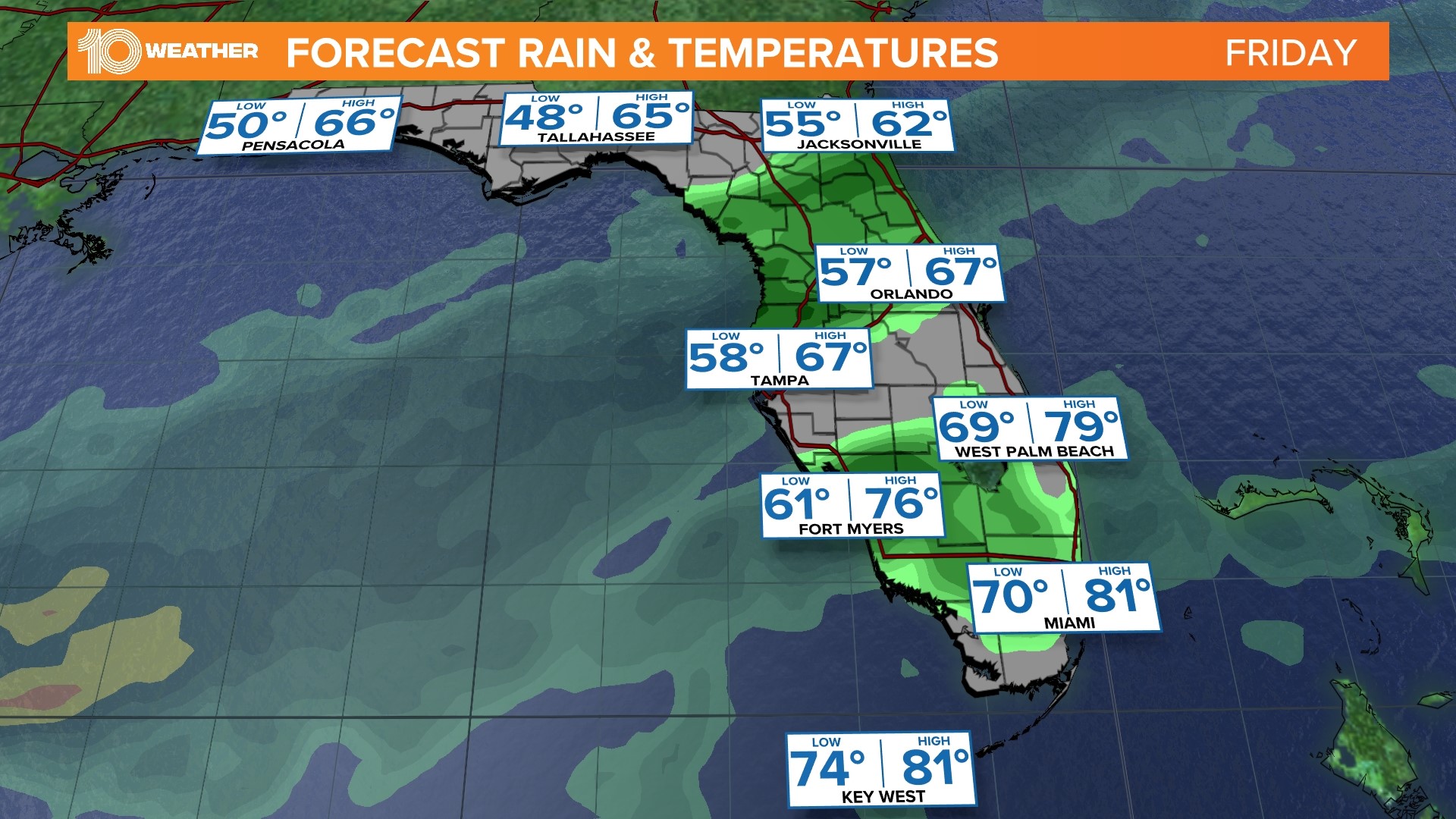 Florida Thanksgiving travel: Rain at times but no major issues | wtsp.com
