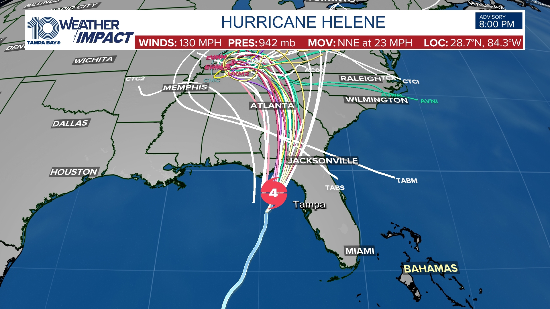 Track Hurricane Helene: Spaghetti, forecast cone | wtsp.com