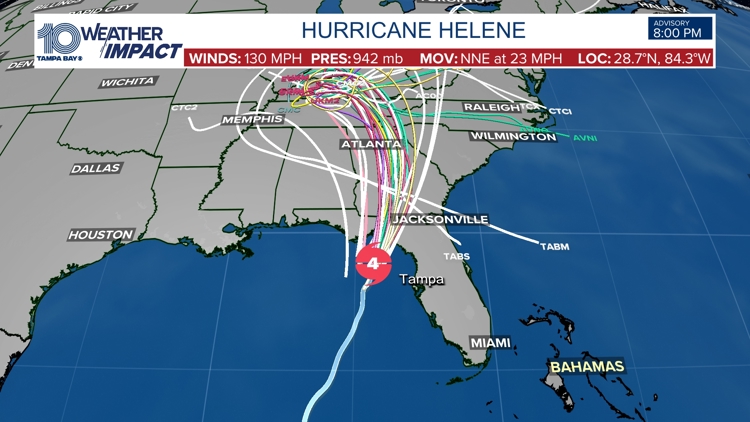 Track Hurricane Helene: Spaghetti, forecast cone | wtsp.com