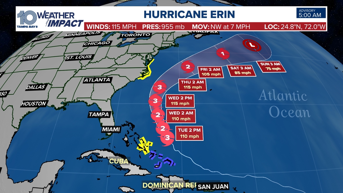 Hurricane Erin: Track, spaghetti models, forecast | wtsp.com