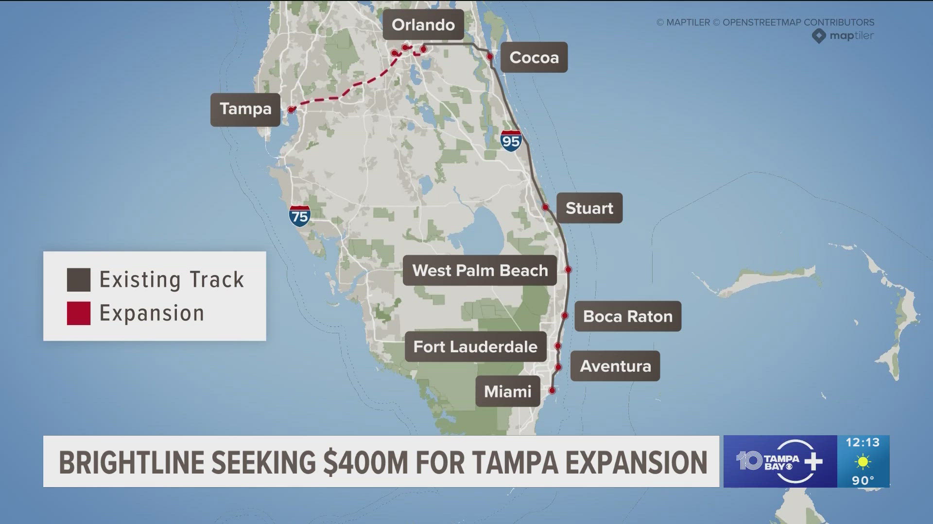 Brightline wants $400M from Florida to expand into Tampa | wtsp.com