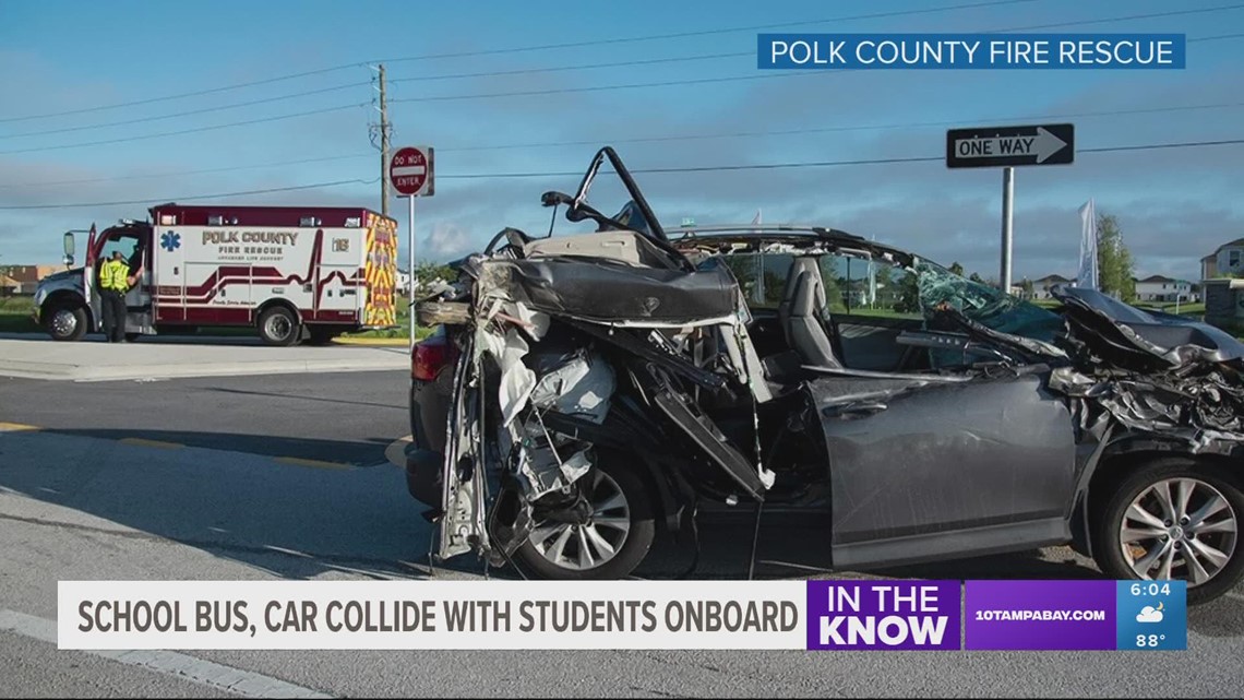 Crash involving elementary school bus leaves 1 injured in Winter Haven ...