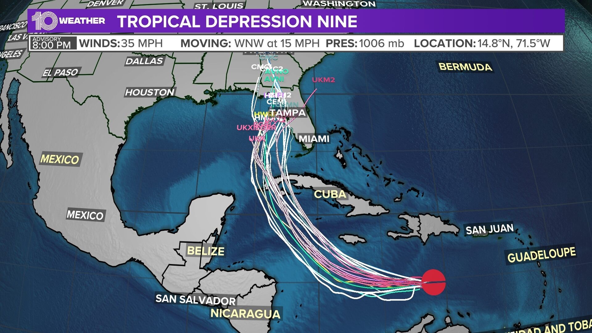 Tropical Depression Nine expected to strengthen in Caribbean | wtsp.com