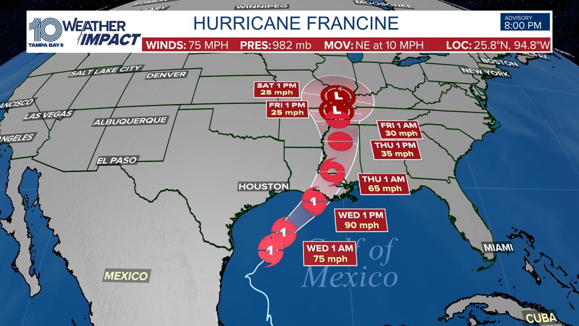 Hurricane Francine forms in the Gulf of Mexico | wtsp.com