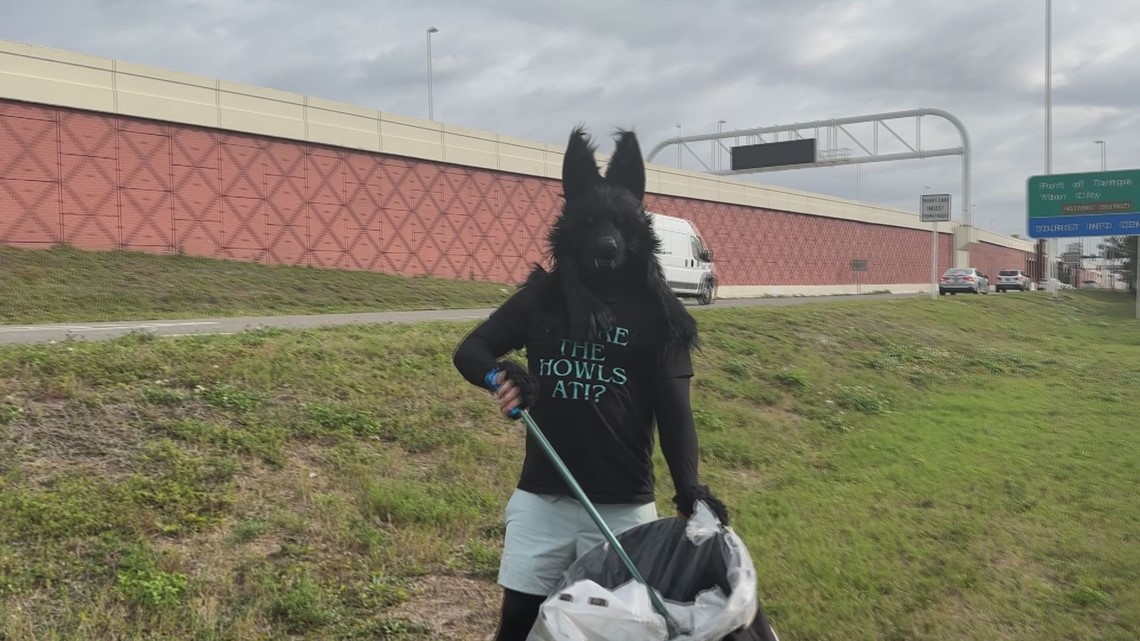 Tampa's 'Trash Wolf' is cleaning up the area in a unique way | wtsp.com
