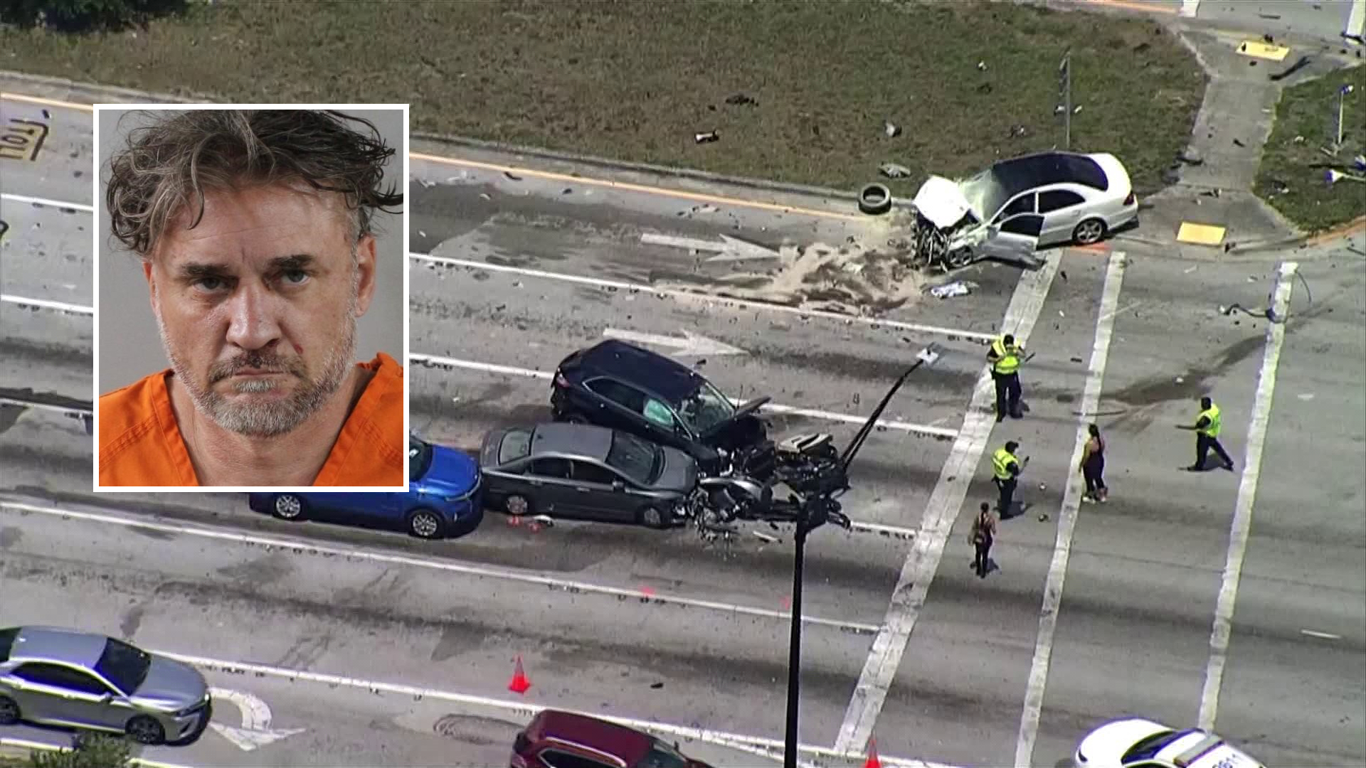 Police chase ends in multi-car crash in Lakeland; man arrested | wtsp.com