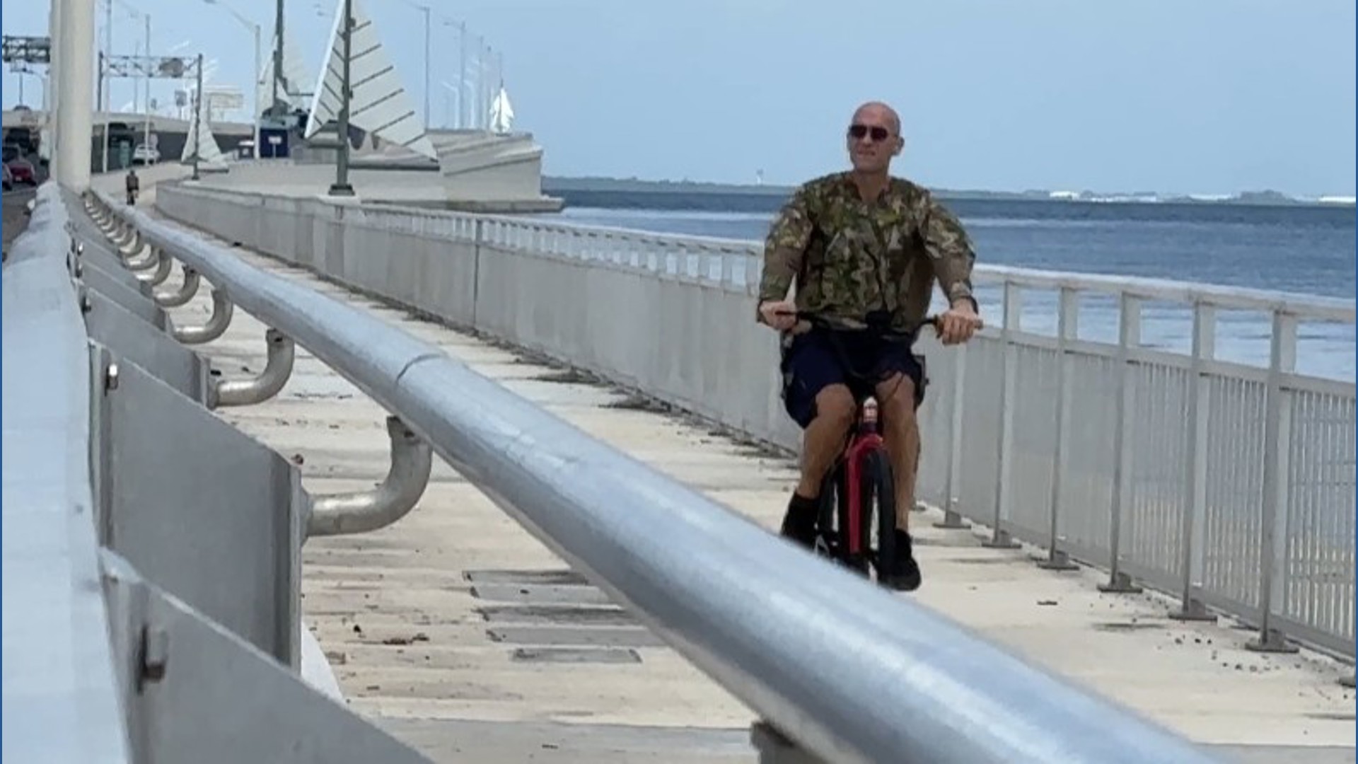 Walkers, runners and cyclists hit new Howard Frankland Bridge Trail on ...