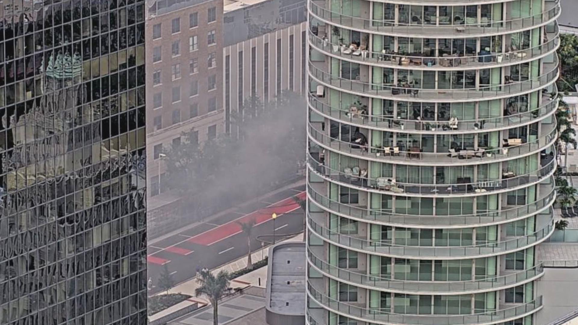 Fire on Central Ave. in downtown St. Pete causing road closures | wtsp.com