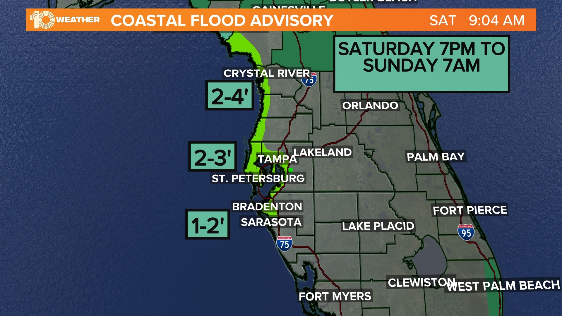 Florida storm tracker: Coastal flooding and tornadoes possible | wtsp.com