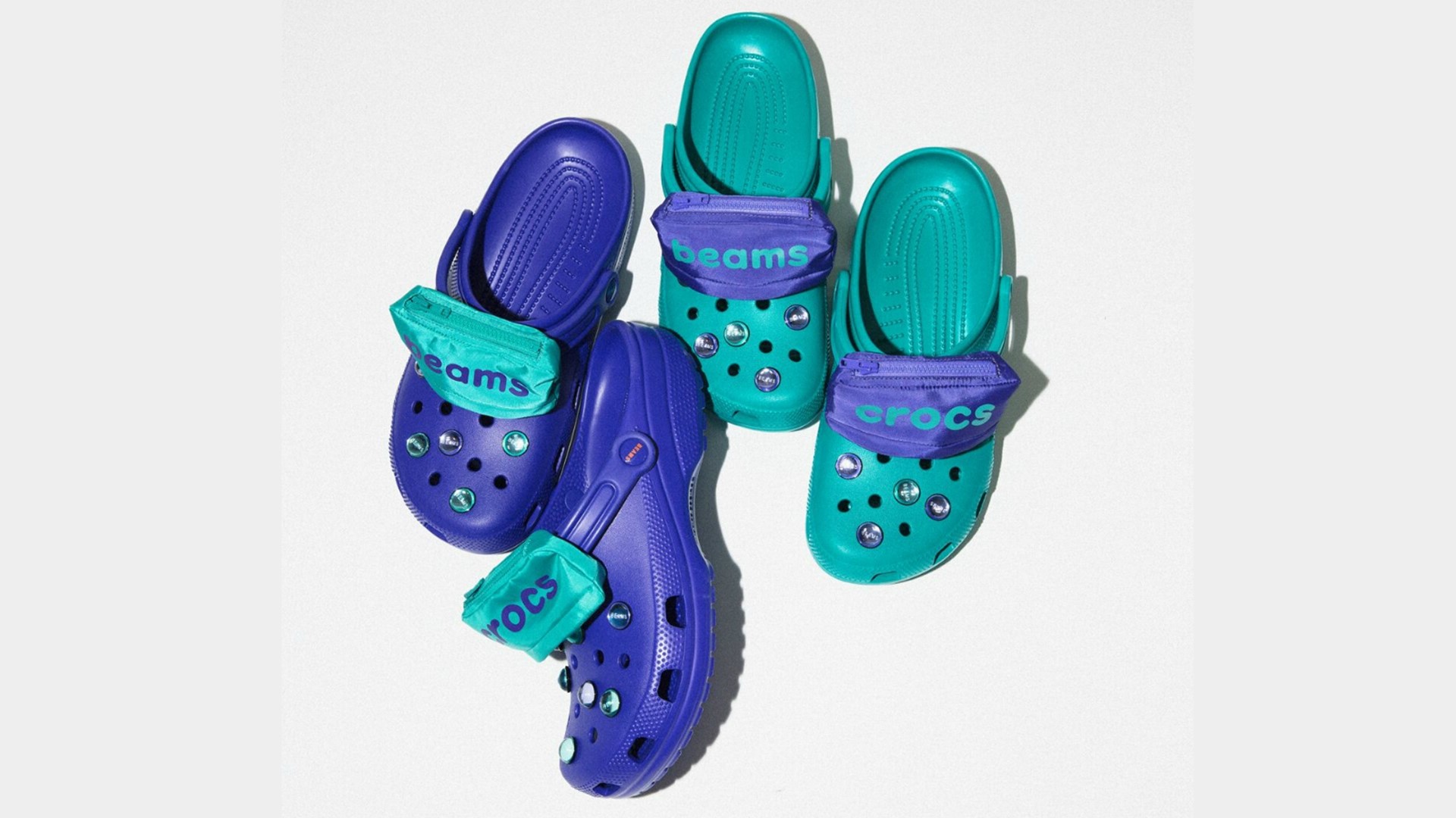 Fanny packs on Crocs: BEAMS sells Bespoke Pocket Crog with pouches ...