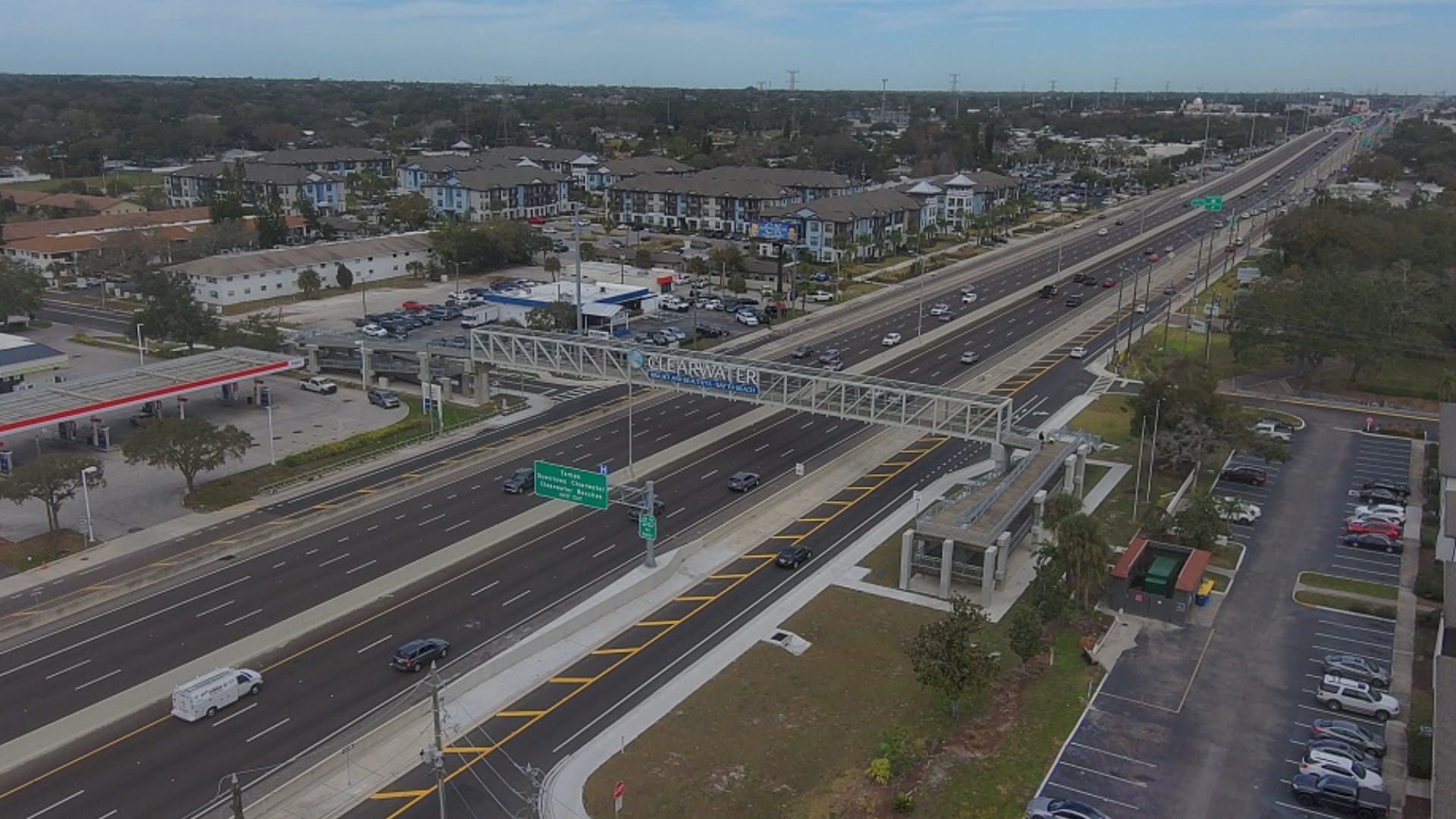U.S. 19 pedestrian overpass in Clearwater officially open | wtsp.com