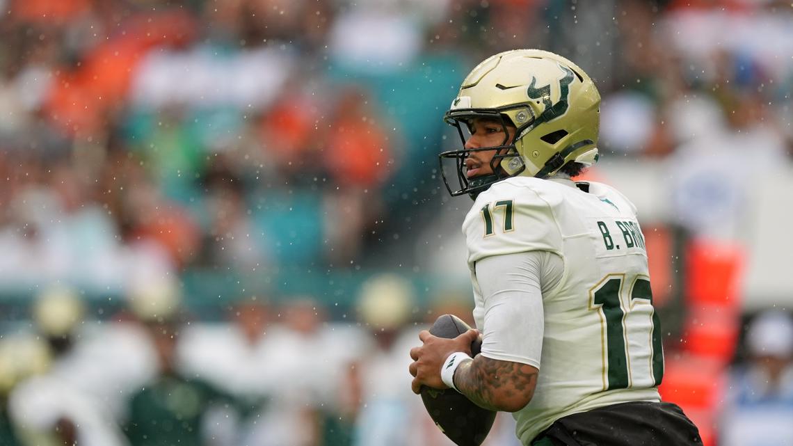USF's Byrum Brown, Miami's Carson Beck each intercepted, ending long ...