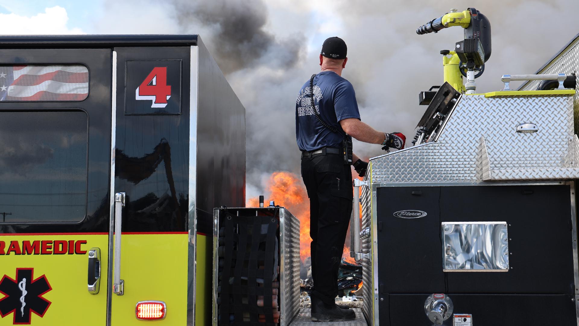Scrap metal fire breaks out at recycling center in Seffner | wtsp.com