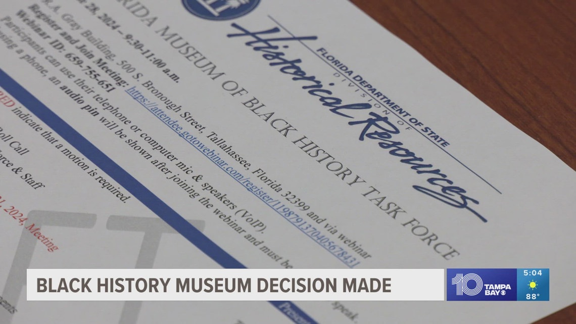 Black History Museum task force decided on location | wtsp.com