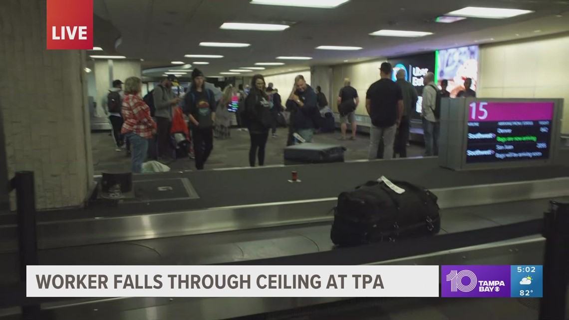 TPA investigating how man fell through ceiling at baggage claim | wtsp.com