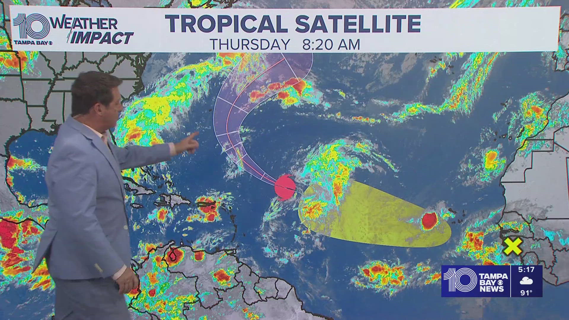 Track Invest 98L: Spaghetti models, forecast cone and satellite | wtsp.com