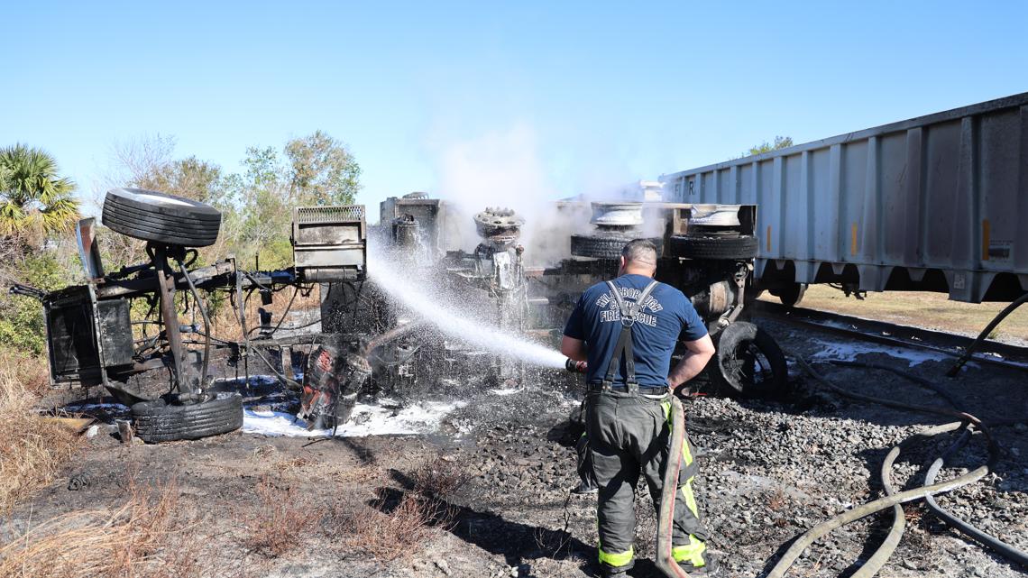 Truck driver dies in Ruskin train crash | wtsp.com