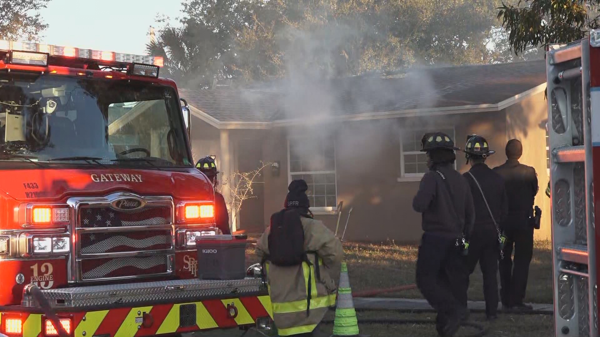 St. Pete Fire Rescue on scene of a house fire | wtsp.com