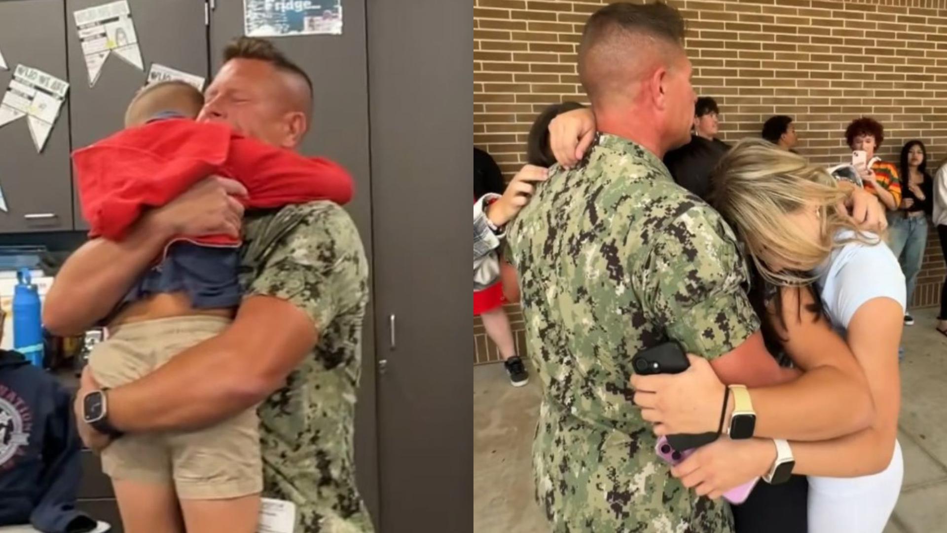 WATCH: Naval captain surprises his kids at Hillsborough County schools | wtsp.com