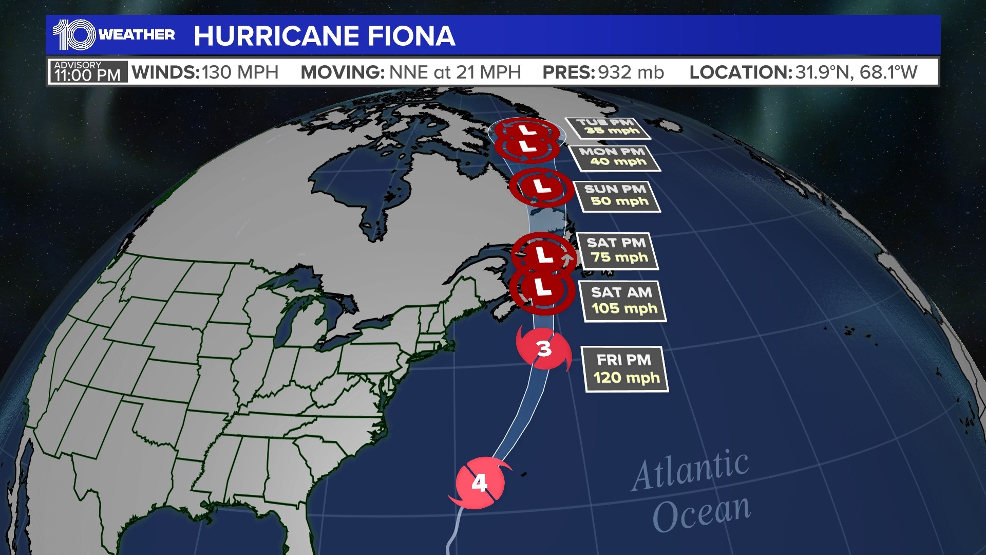 Hurricane Fiona becomes Category 4 storm, 1st major hurricane | wtsp.com
