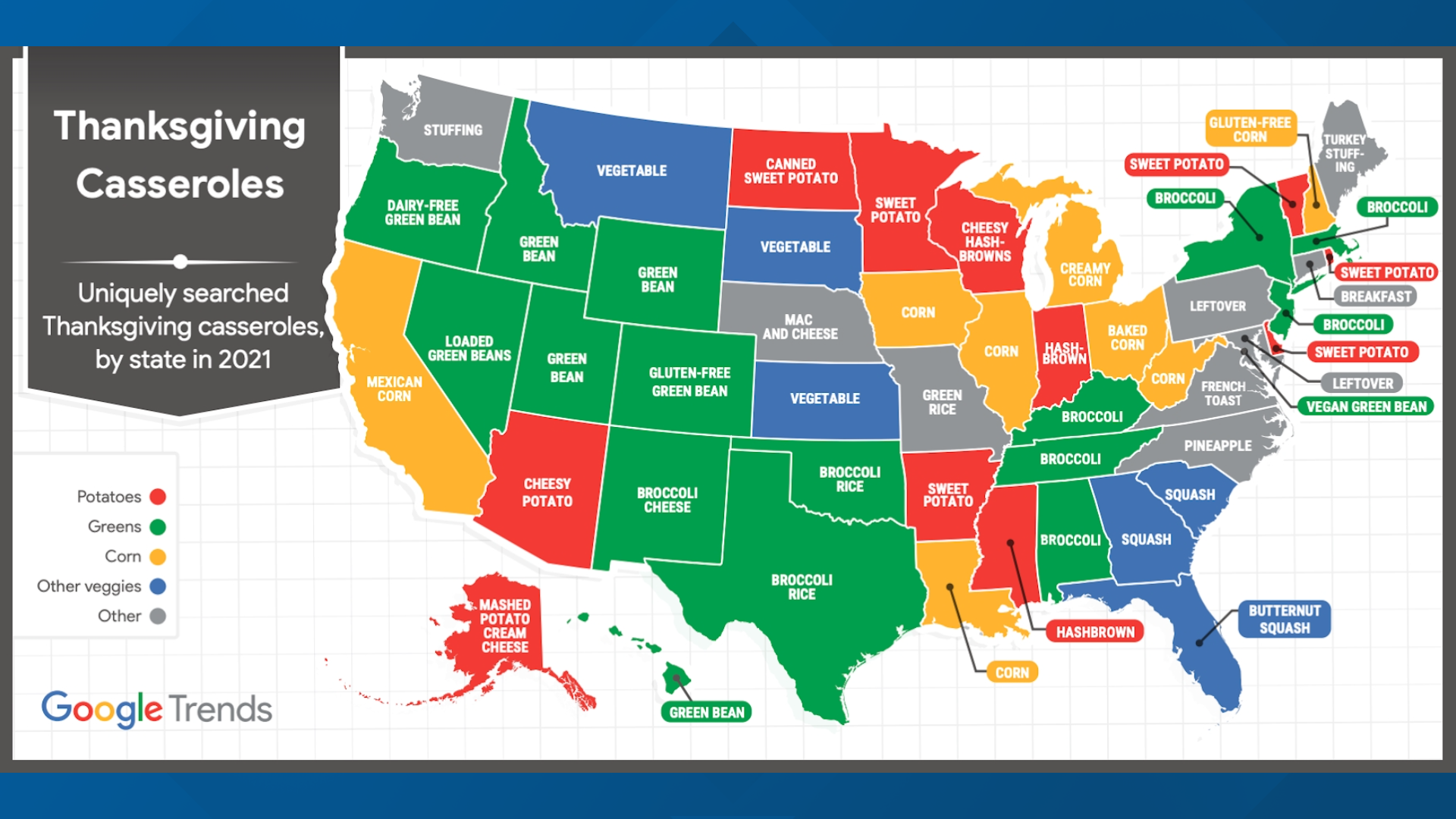 The most popular casseroles for Thanksgiving by state | wtsp.com