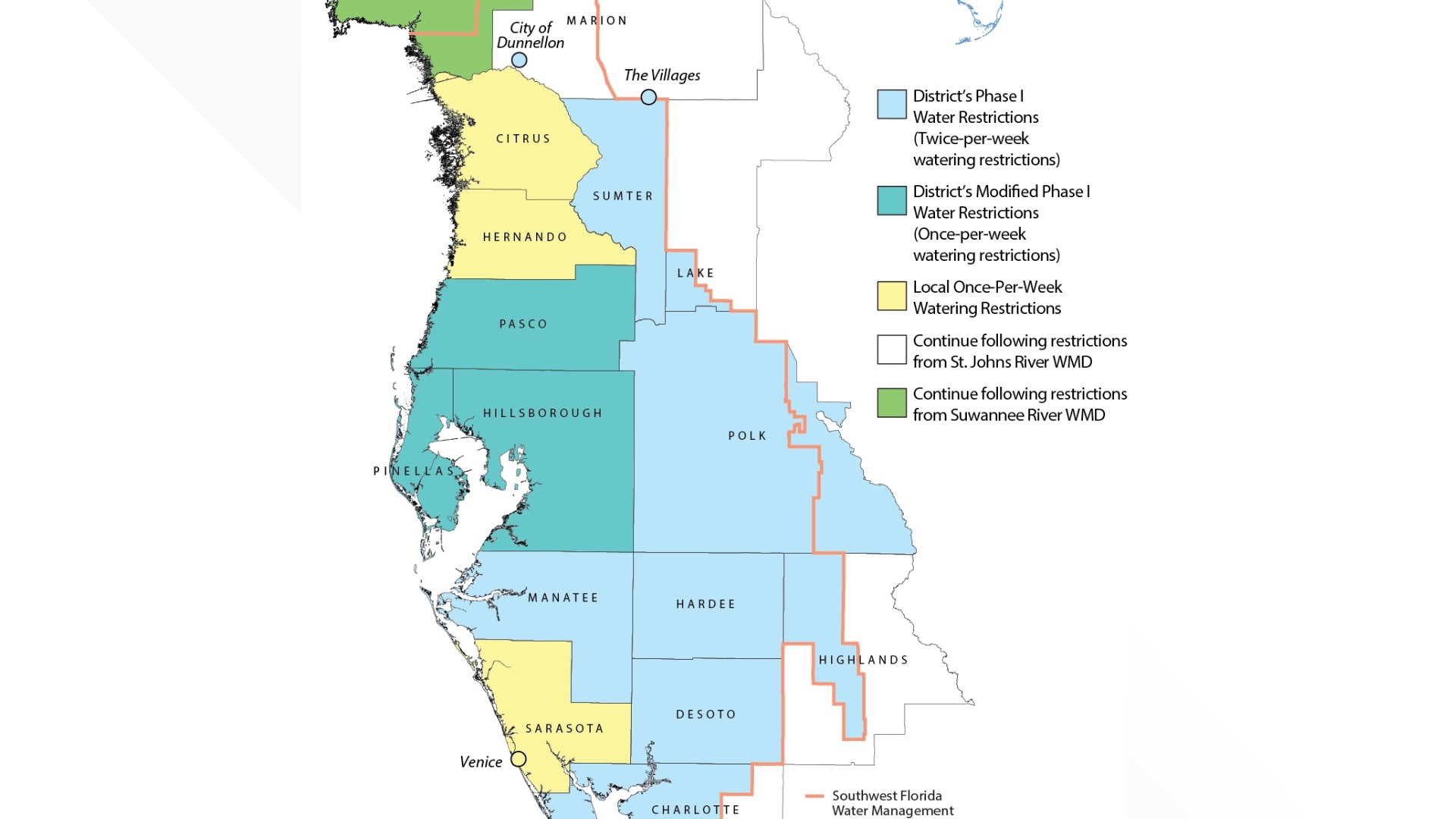 Water usage restrictions in place: Hillsborough, Pinellas, Pasco | wtsp.com