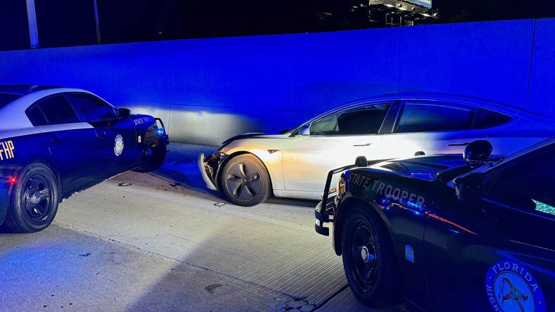 Drunk Tesla driver arrested after chase on I-275: FHP | wtsp.com