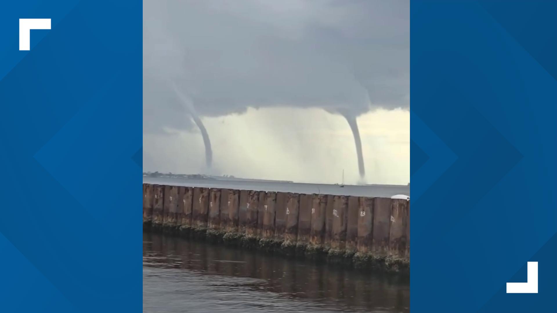 VIDEO: Twin waterspouts spotted off coast of Florida | wtsp.com