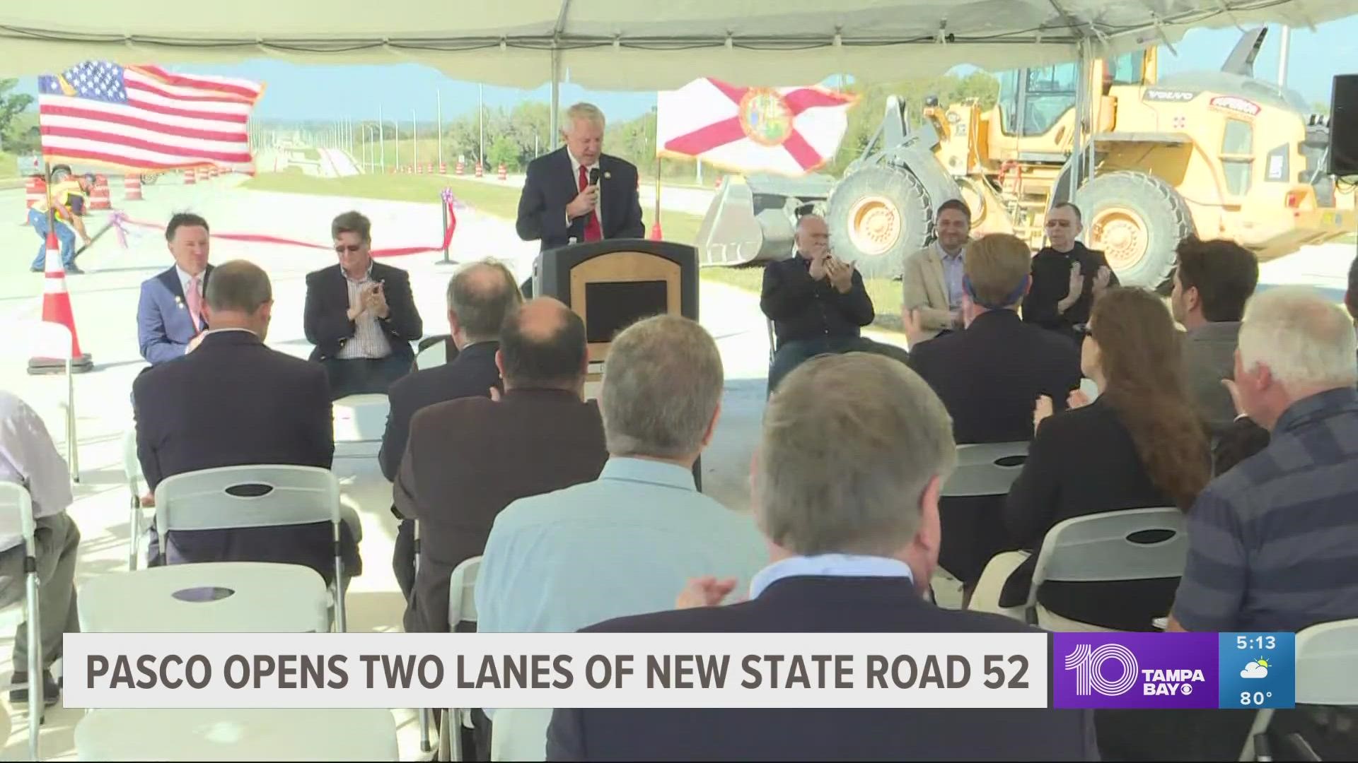 Pasco County leaders celebrate 2 new lane openings on State Road 52 ...
