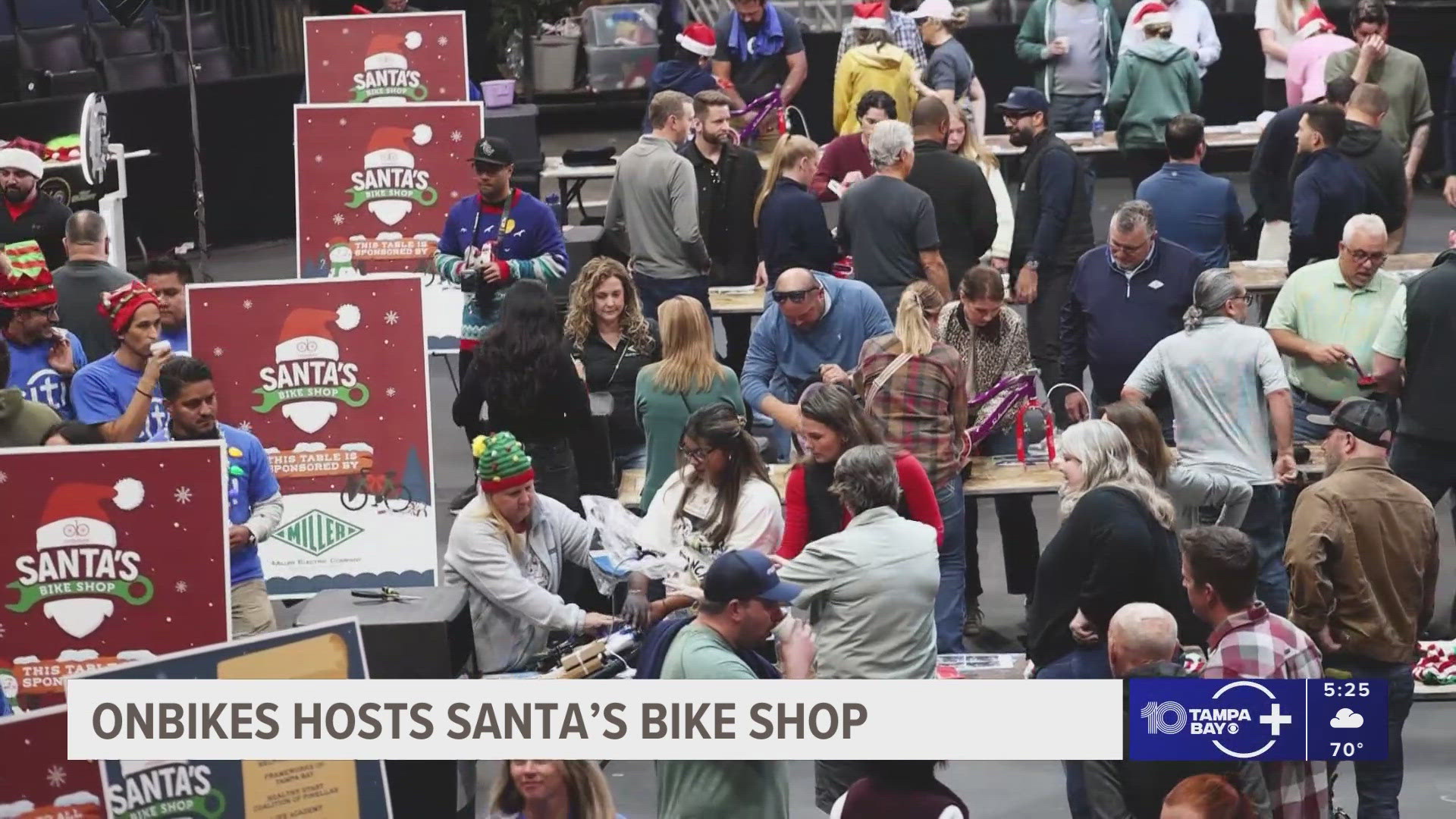 OnBikes hosts Santa's Bike Shop at Benchmark International Arena | wtsp.com