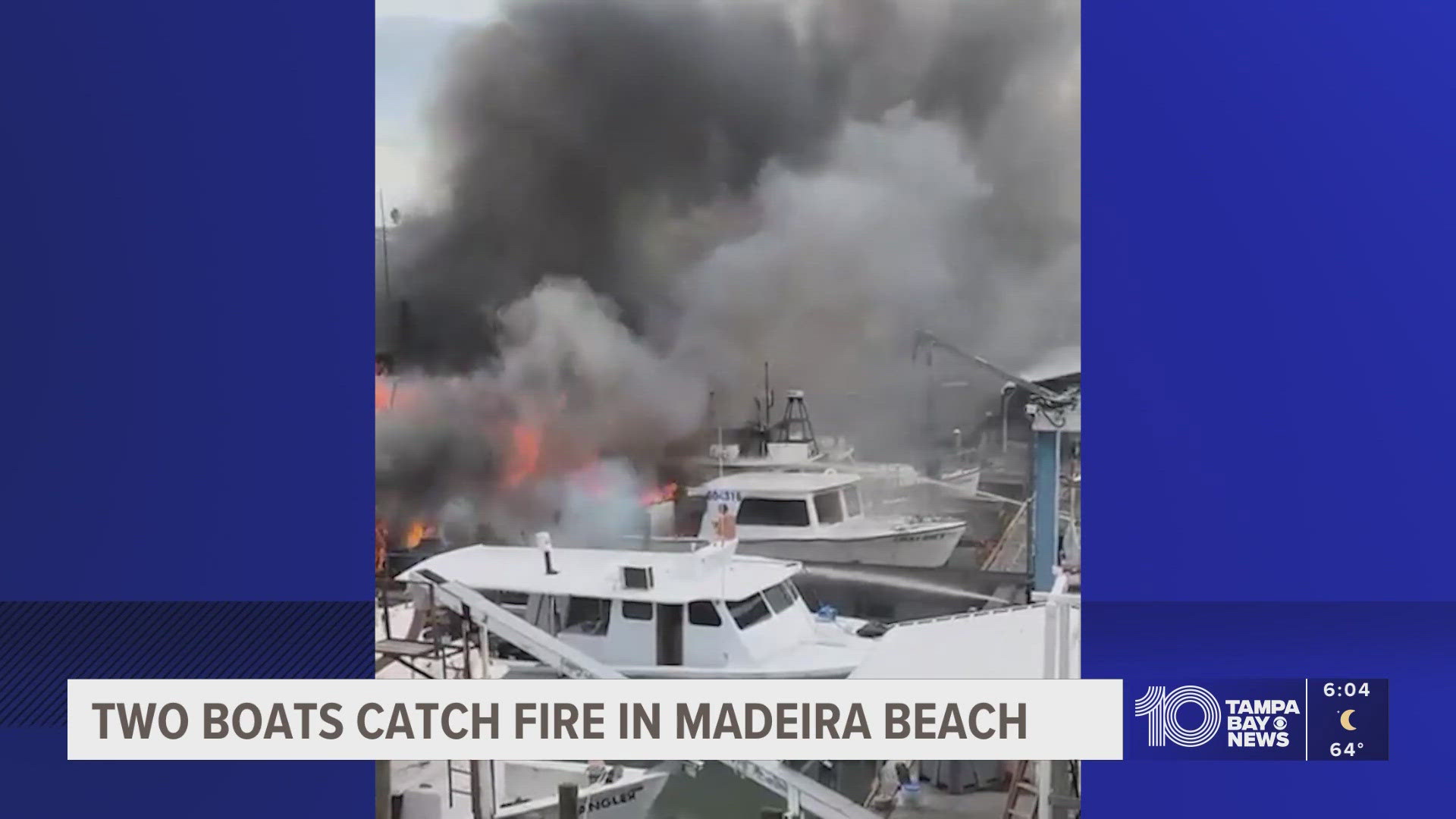 WATCH: Boat fire sends plume of smoke into the air near Madeira Beach ...