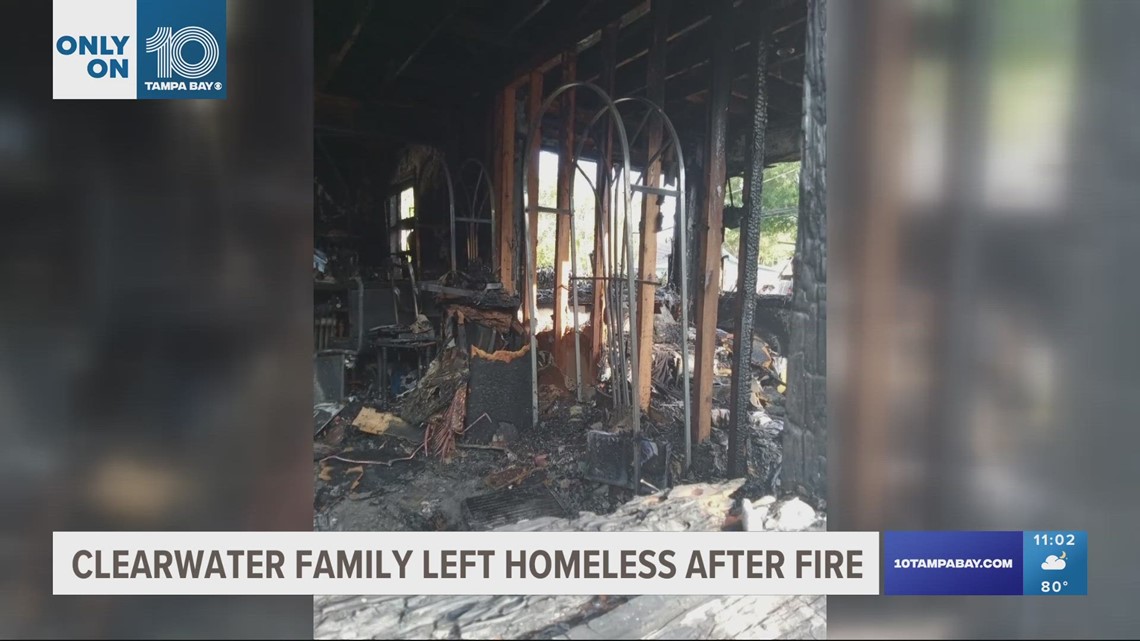 Clearwater family homeless after fire destroys home | wtsp.com