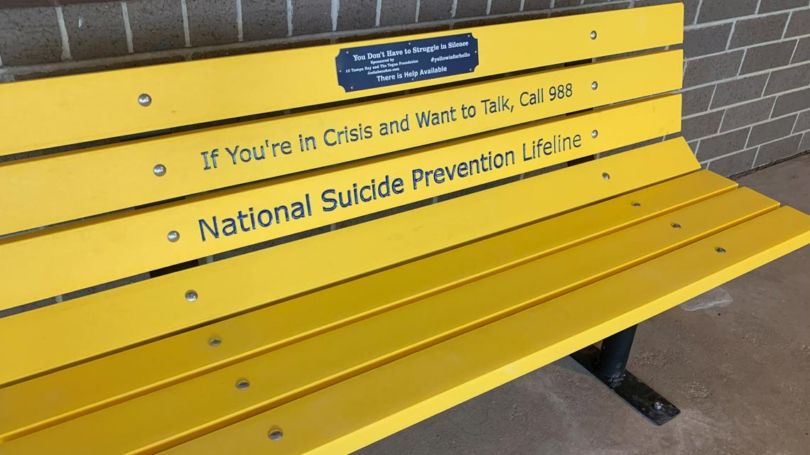 Yellow benches designed to spread awareness about suicide | wtsp.com