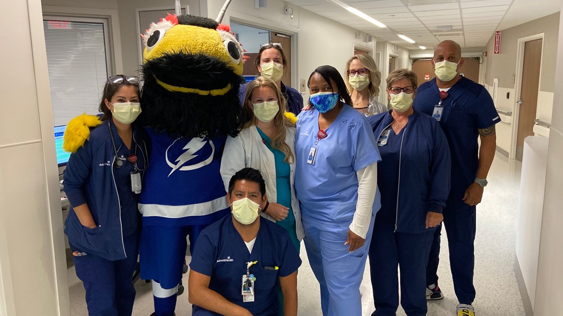 Lightning mascot visits hospital after Game 3 playoff win | wtsp.com