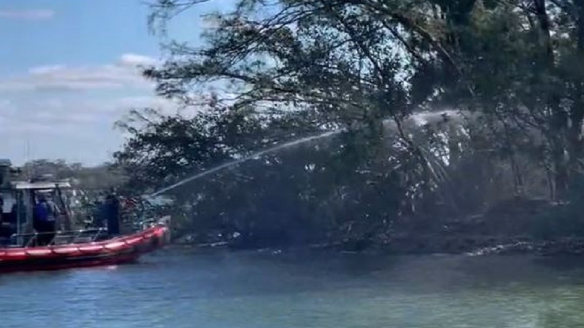 First responders put out brush fire on Florida island | wtsp.com