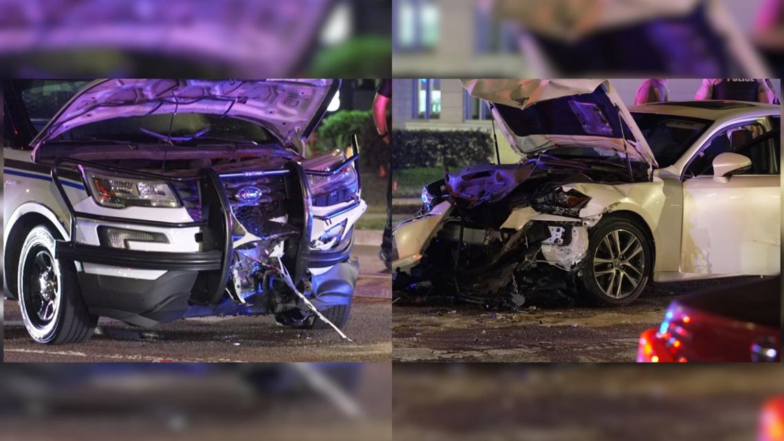 Car crashes head-on into Tampa police cruiser near Britton Plaza | wtsp.com